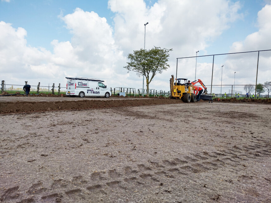 Voetbalveld automatische beregening